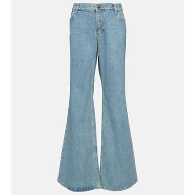 Magda Butrym 女士 牛仔长裤 低腰喇叭牛仔裤