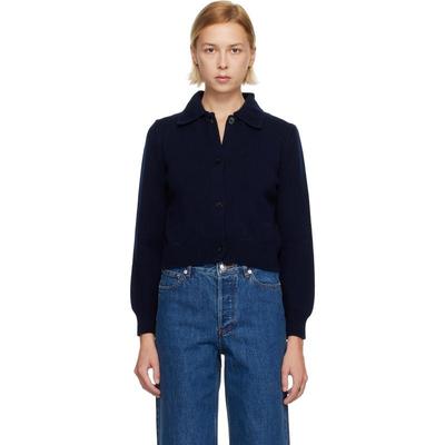 A.P.C. 女士 开衫 海军蓝 Polo Shirt Collar 开衫