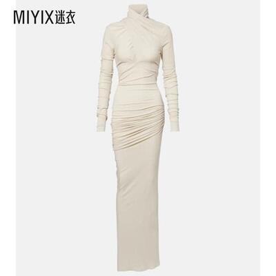 Entire Studios 女款Gres 垂褶棉混纺礼服 迷衣时尚