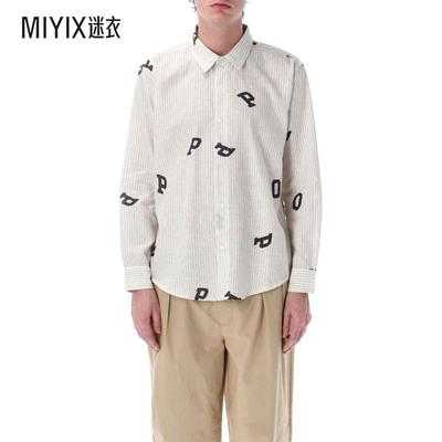 【春夏新品】POP TRADING COMPANY 男款Letters 流行款条纹衬衫