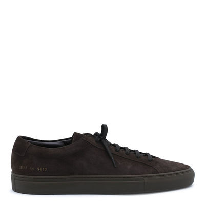 Common Projects 男士 运动鞋 ACHILLES PREMIUM 深褐色绒面革
