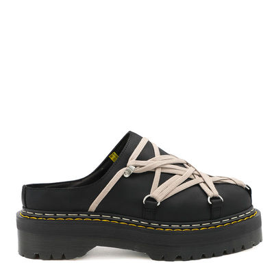 Dr. Martens 马丁博士 女士 FW26 凉鞋 MEGALACE 黑色皮质凉拖