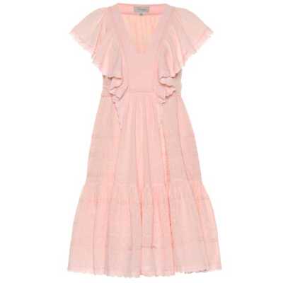 Temperley London 女士 中长连衣裙 Beaux 英格兰刺绣棉质连衣裙