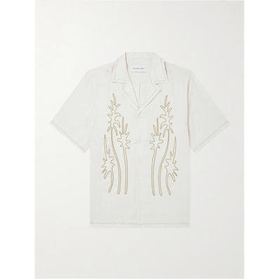 Frescobol Carioca 男士 FW26 衬衫 Alves 刺绣亚麻