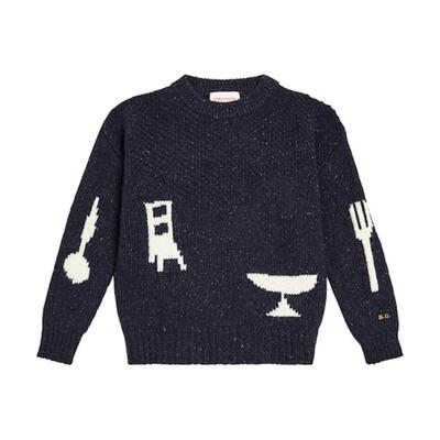 Bobo Choses 女童 毛衣 Feast 羊毛混纺童装