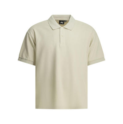 STUSSY 斯图西 男士 SS26 POLO衫 白色棉质