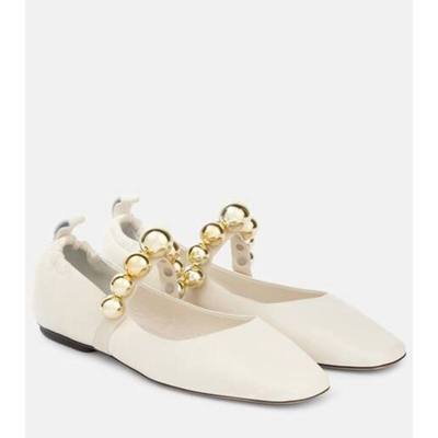 Souliers Martinez 女士 芭蕾鞋 Flamenca 皮质玛丽珍平底鞋