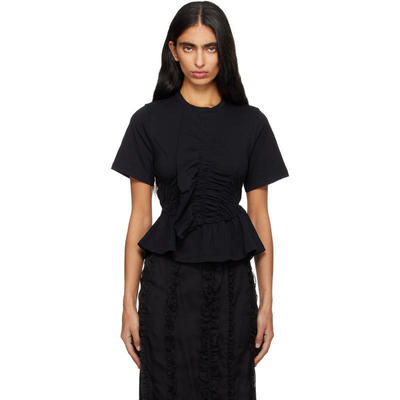 Cecilie Bahnsen 女士 T恤 黑色 Ace