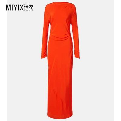 Sir 女款Fresca 真丝双绉长款连衣裙 迷衣时尚