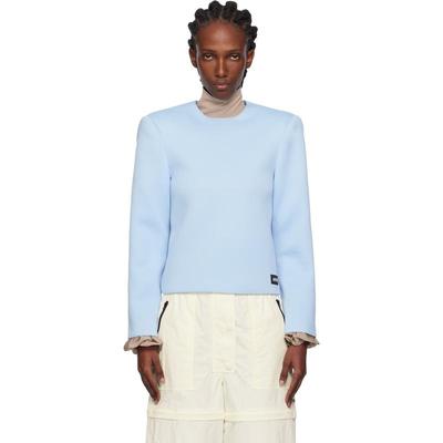 pushBUTTON 女士 T恤 蓝色 Curvy Shoulder 上装