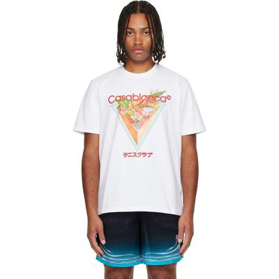 Casablanca 男士 T恤 白色 Tennis Club Icon