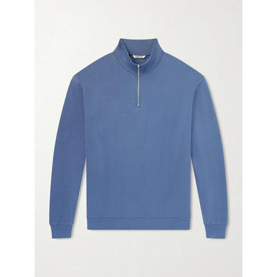 AURALEE 男士 SS26 卫衣 棉质半拉链运动衫