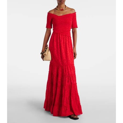 Poupette St Barth 女款Soledad 花朵棉质长款连衣裙 迷衣时尚