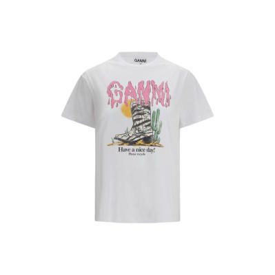 Ganni 甘尼 女士 FW26 T恤 Western cowboy boots