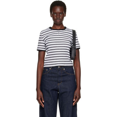 Amiri 埃米尔 女士 T恤 黑色  白色 MA Striped