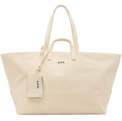 A.P.C. 女士 托特包 灰白色 Le Drummer Toile
