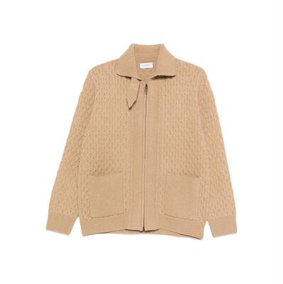 Paolo Pecora 保罗·皮科拉 男士 FW25 毛衣 麻花针织拉链