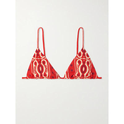 Johanna Ortiz 女士 SS26 比基尼 Konibo 精饰印花三角比基尼上装