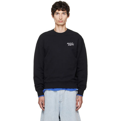 Maison Kitsuné 男士 卫衣 黑色 Handwriting Comfort 套头衫