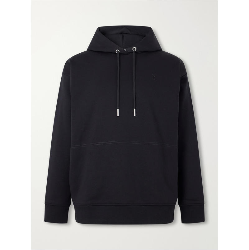 On 昂跑 男士 卫衣 Club Collective Logo刺绣有机棉混纺连帽衫