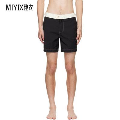 Tom Ford汤姆 福特 男款黑色 Nylon Contrast 泳裤 迷衣时尚
