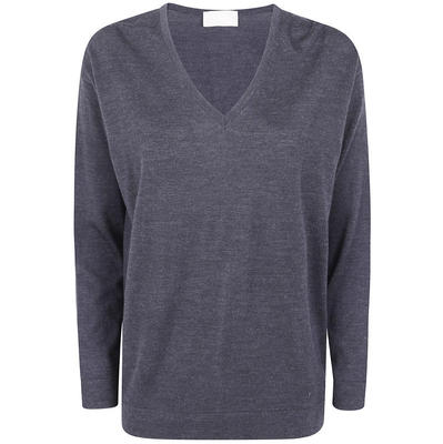 Drumohr 女士 FW25 毛衣 EXTRAFINE 长袖V领