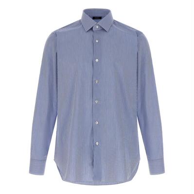 BARBA Napoli 男士 SS26 衬衫 Barba 条纹府绸