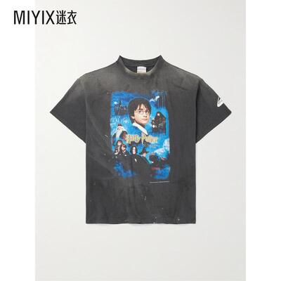 SAINT MXXXXXX 男款+ Harry Potter and Philosopher's 石头色印T