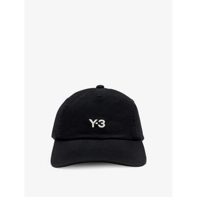 Y-3 男士 SS26 棒球帽 黑色 Logo Dad