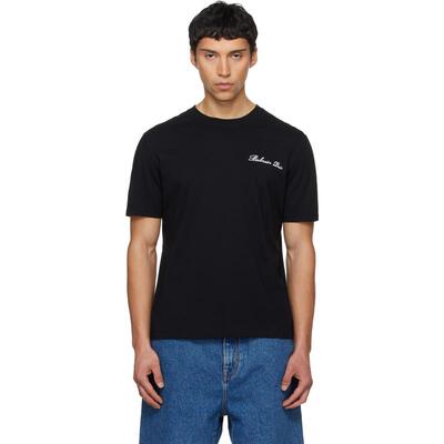 Balmain 巴尔曼 男士 T恤 黑色 Embroidered Balmain Signature