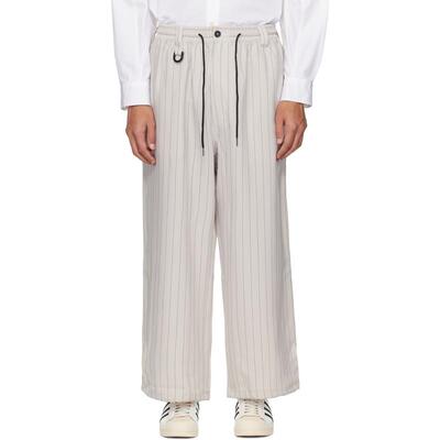 Y-3 男士 长裤 灰色 Pinstripe Sport Uniform 运动裤
