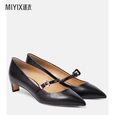 Gabriela Hearst 女款Marino 皮质浅口鞋 迷衣时尚