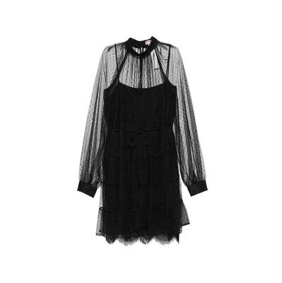 TWINSET 女士 SS26 连衣裙 黑色真丝休闲