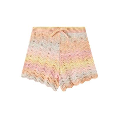 Zimmermann 兹默曼 女童 短裤 Tallow 波浪纹棉混纺童装