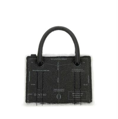 Dentro 女士 SS24 手提包 OTTO 灰色皮革迷你手袋