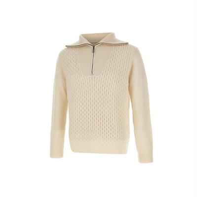 Paolo Pecora 保罗·皮科拉 男士 FW25 针织衫 蜂巢半拉链