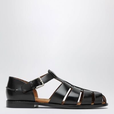 Sebago 仕品高 女士 SS26 凉鞋 GURKHA TALE 黑色皮质