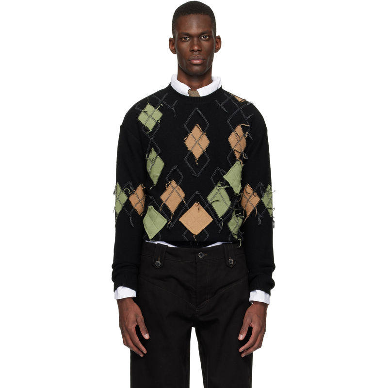 Andersson Bell 男士 毛衣 黑色 Tom Argyle Crew-Neck