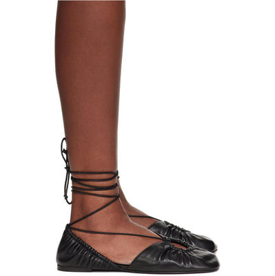 Lanvin 浪凡 女士 芭蕾鞋 Lanvin 黑色 Mesure Lace-Up Leather