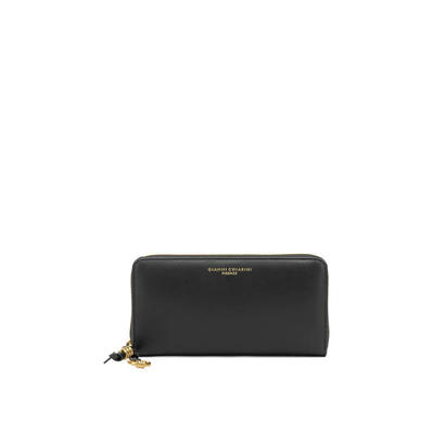 Gianni Chiarini 女士 FW26 卡包 HOLDERS 黑色牛皮聚酯卡套钱包