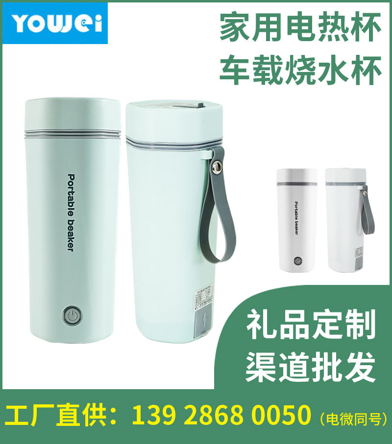 便携式电热水杯家用迷你电热水壶12V小车车载24V货车礼品水杯