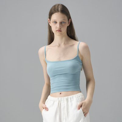 MISSCHANGE设计师品牌 天丝针织内搭圆领女士打底背心吊带女