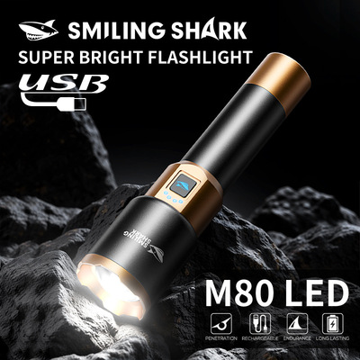 Outdoor rechargeable strong light long range flashlight