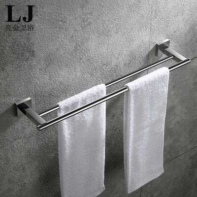 304不锈钢镜光4003毛巾杆浴室卫生间毛巾挂杆置物架洗手间收纳杆