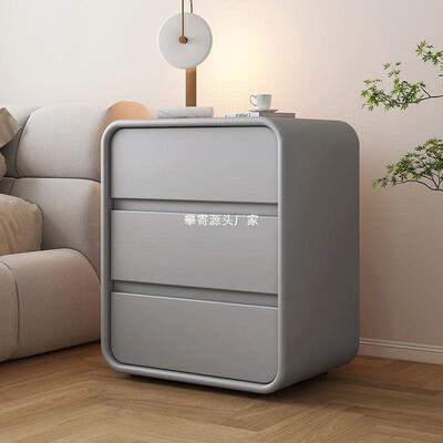 油风床头柜实木现用代简约小250428型极家轻奢床边奶柜简床头收纳