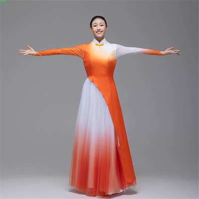我祖国大合唱服长裙歌伴舞演出服