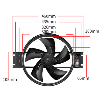 上海甲云 300FZY6-D 轴流风机 220V 50Hz 200W 0.75A 外转子风机