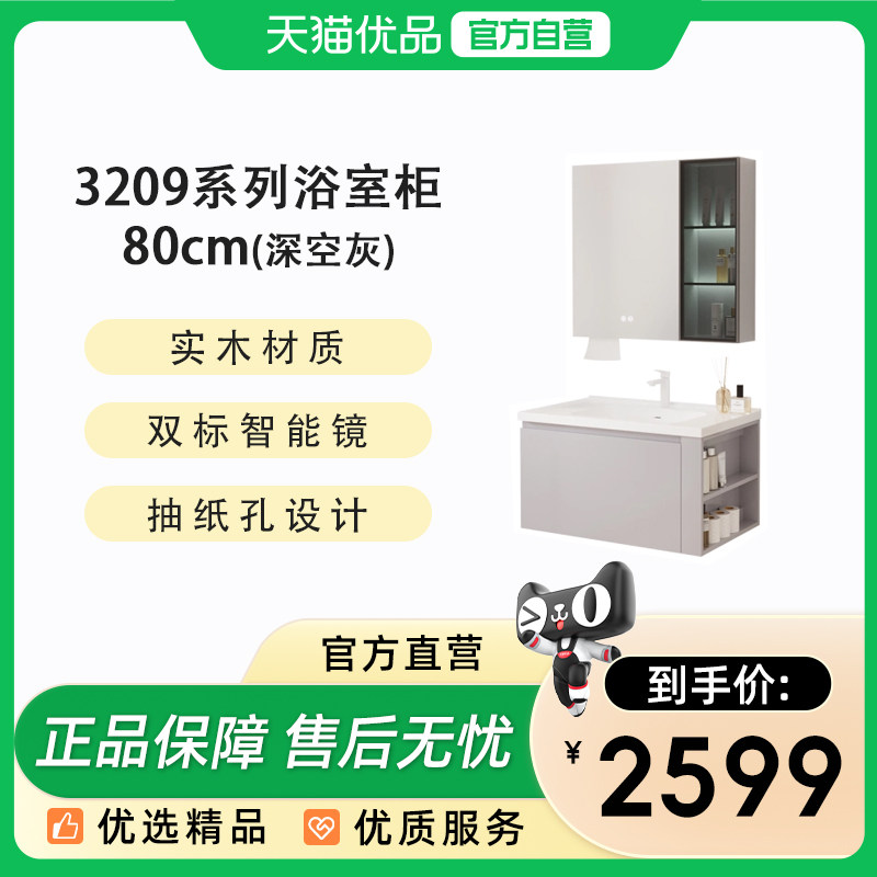 希箭卫浴HOROW 3209西西里系列除雾智能镜柜浴室柜O2O