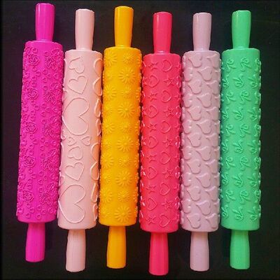 新品Roller Non-stick Rolling Pins Embossing Roller CakYe Fon