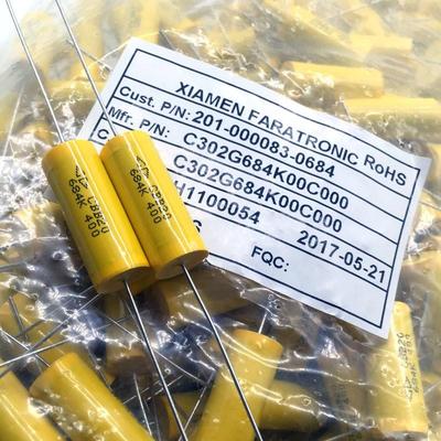 GD 厦门法拉 CBB C30 0.68uf 684 680nf 400V 无极 轴向薄膜电容